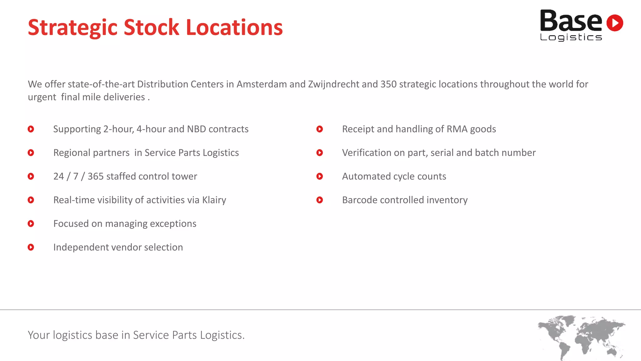 Base Logistics Service Parts Logistics | PDF