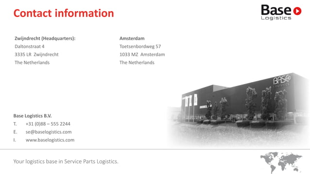 Base Logistics Service Parts Logistics | PPT