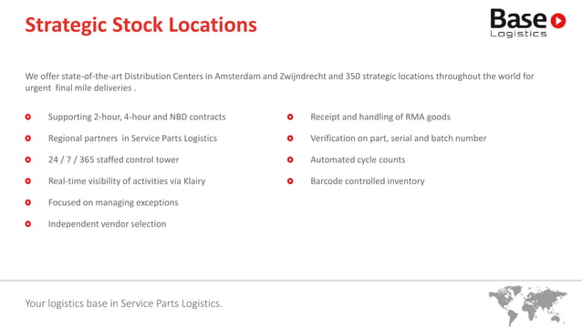 Base Logistics Service Parts Logistics | PDF