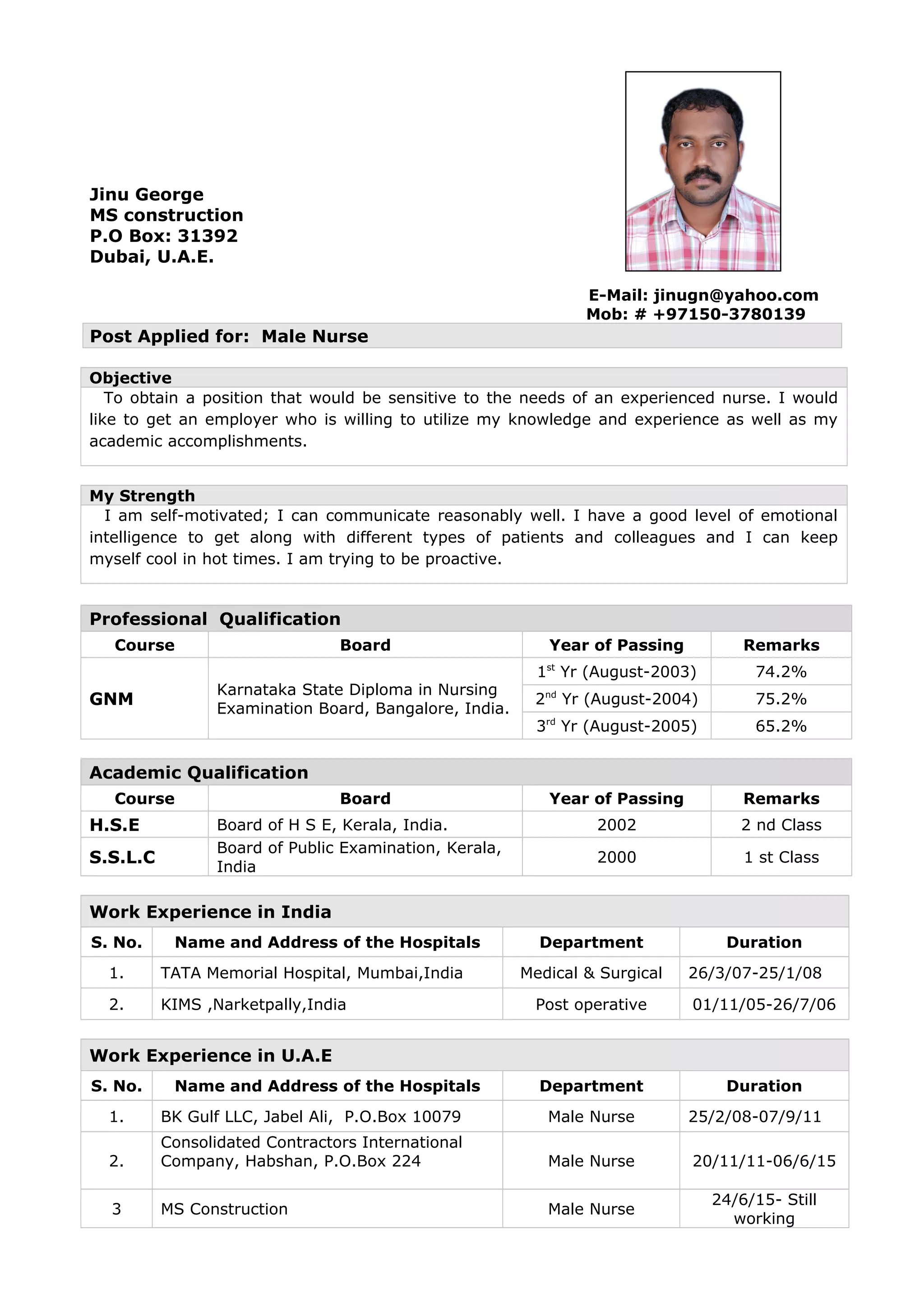 jinu george cv (2) | PDF