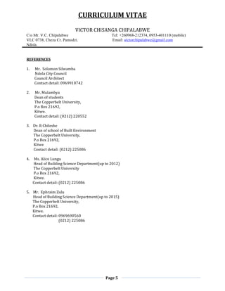 Victor Chipalabwe - CV | PDF