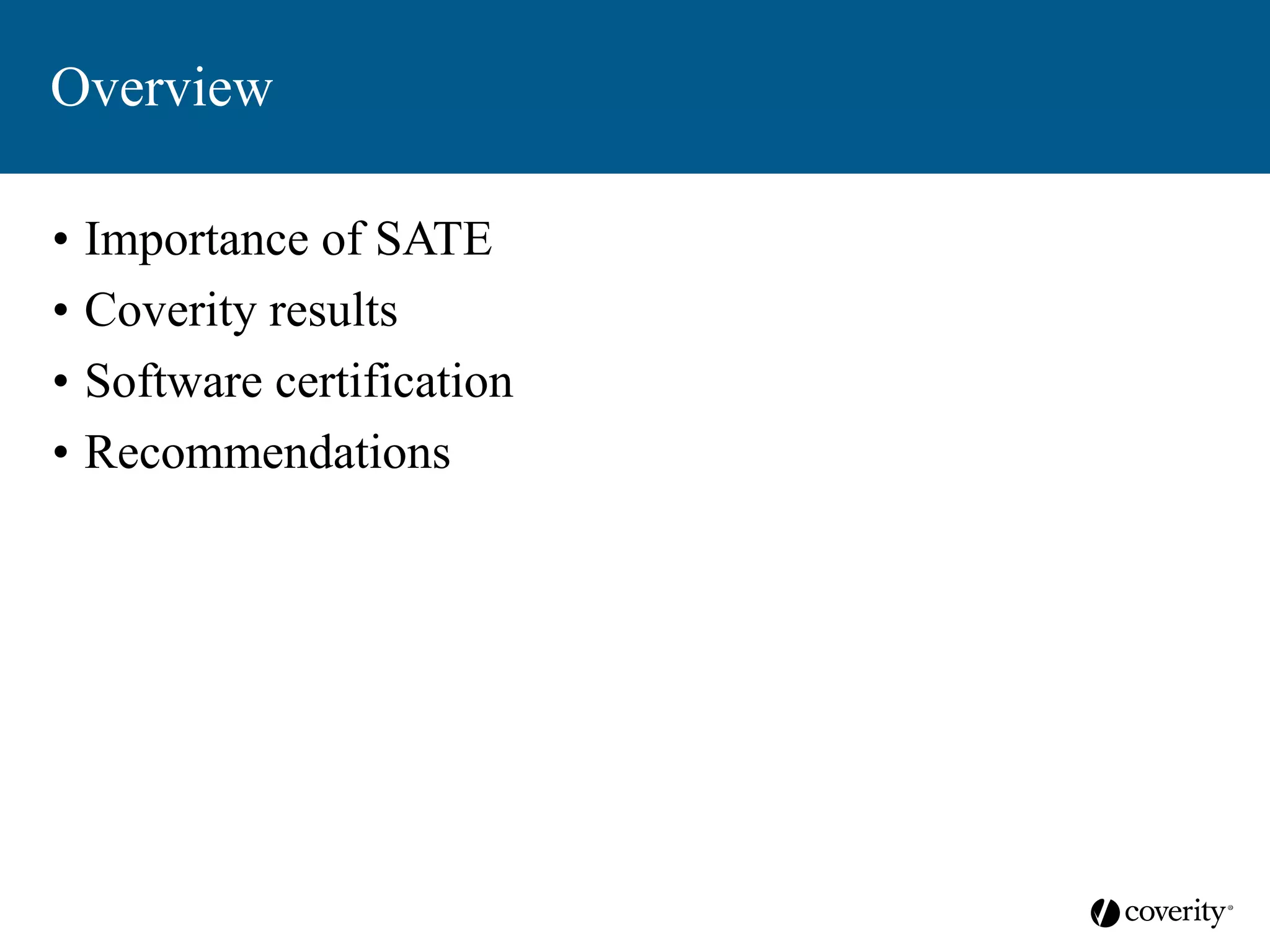 Coverity's Software Integrity Ratings | PPT