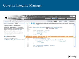 Coverity's Software Integrity Ratings | PPT