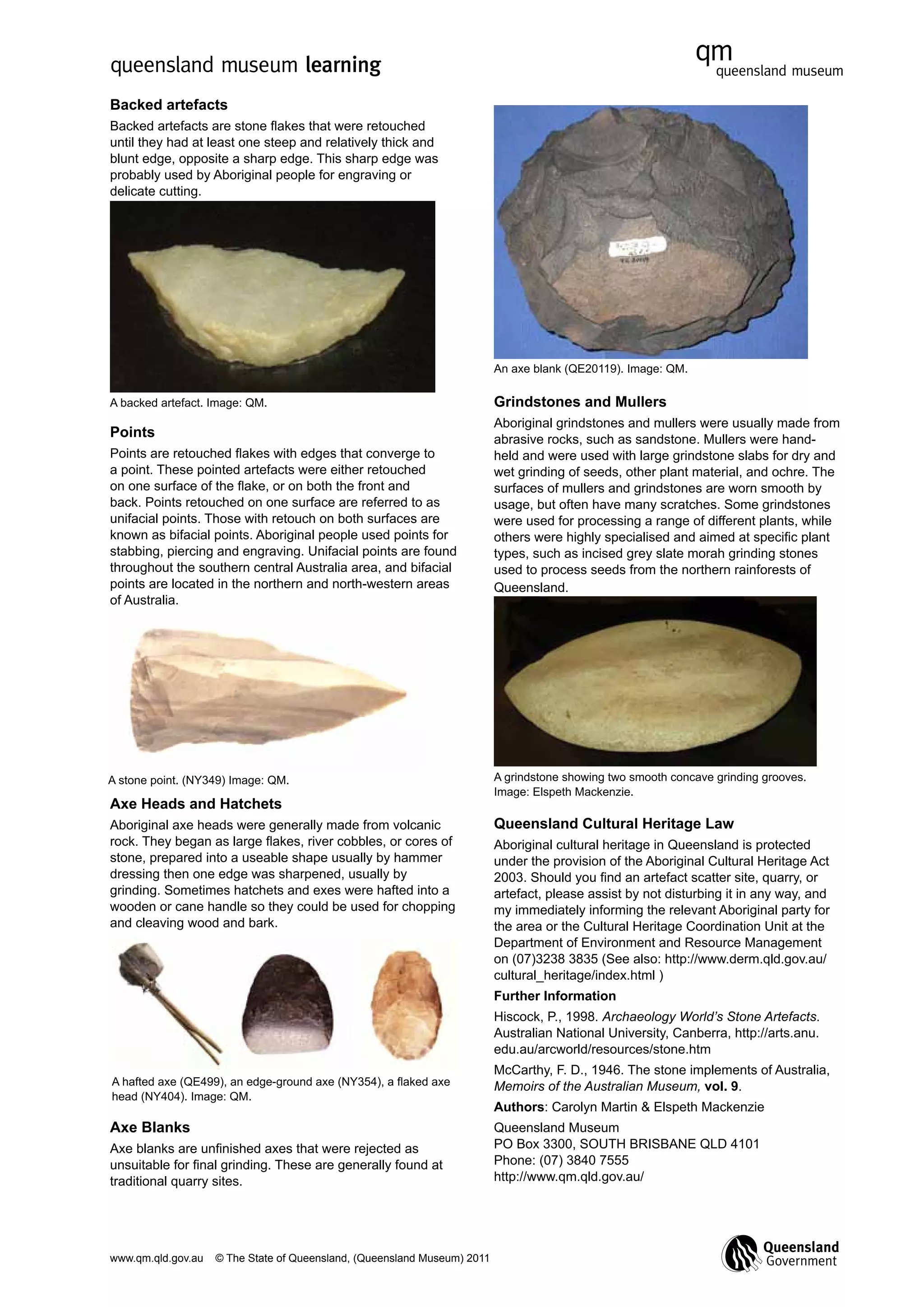 fact-sheet-stone-artefacts | PDF
