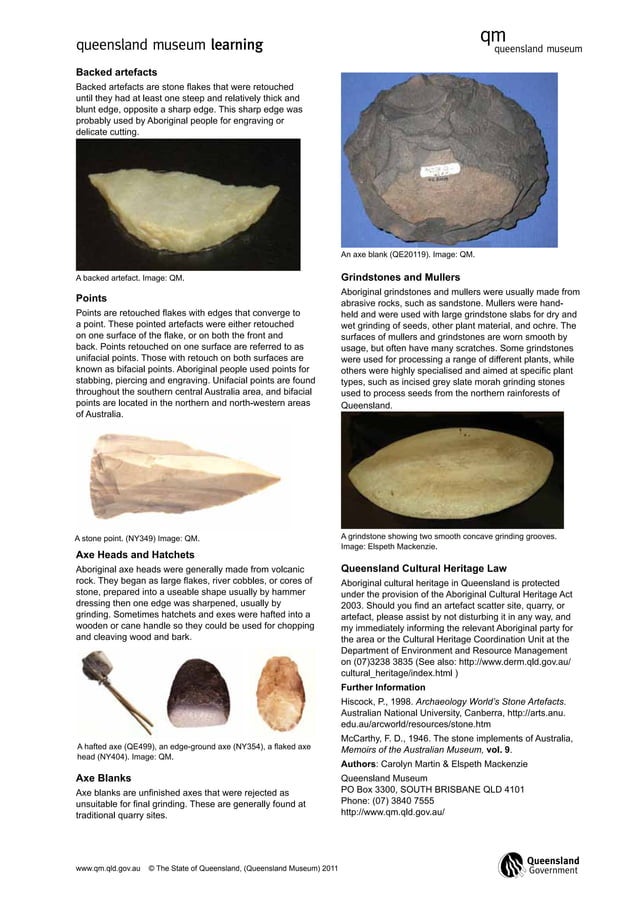 fact-sheet-stone-artefacts | PDF