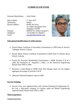 CV - Amit Ghosh | PDF | Free Download