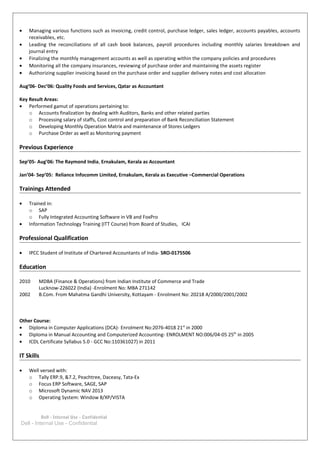 Selish K Felix CV 60K | PDF