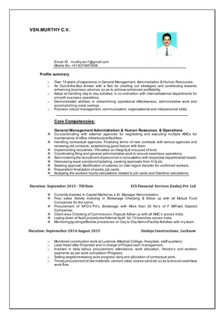 CV VSN Murthy | DOCX
