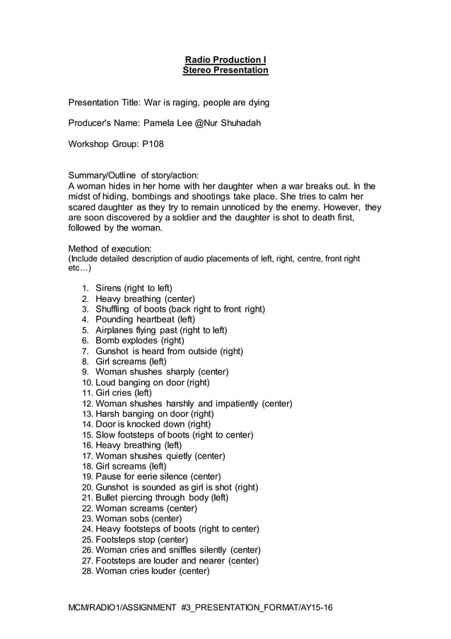 Radio Assignment 3 individual stereo capsule | PDF
