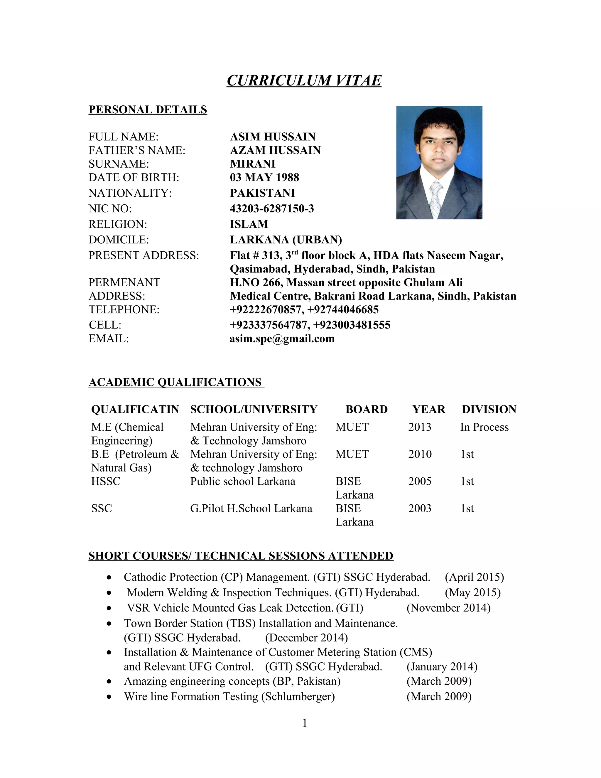 New Asim CV | PDF
