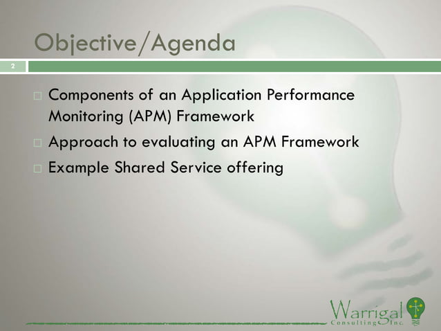 Infrastructure and APM Approach and Framework v.3 | PPT