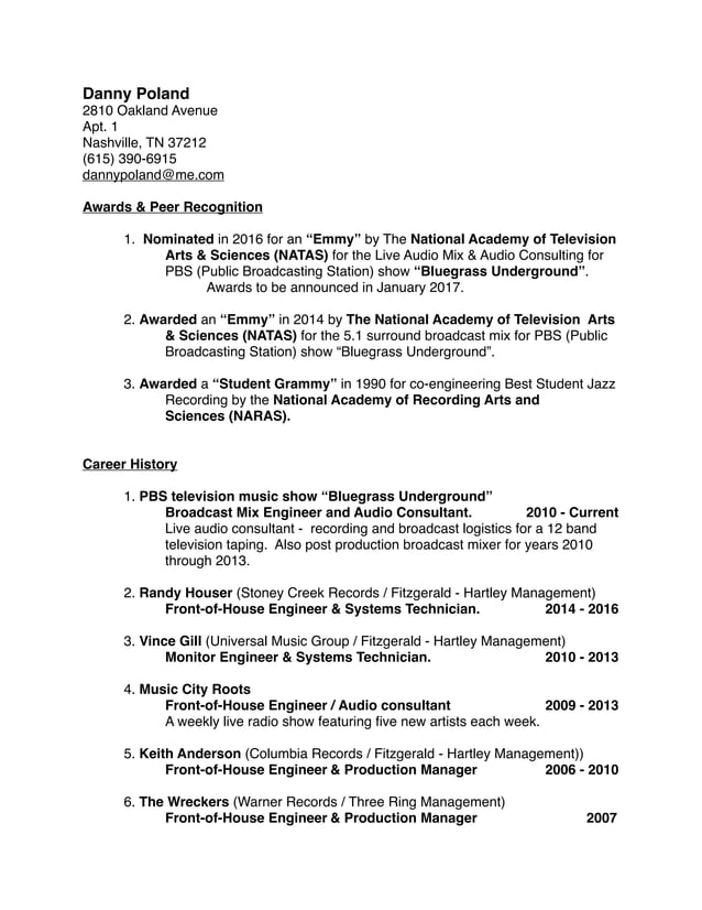 dannypoland-CV2017 | PDF