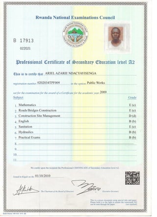 My A2 Certificate | PDF