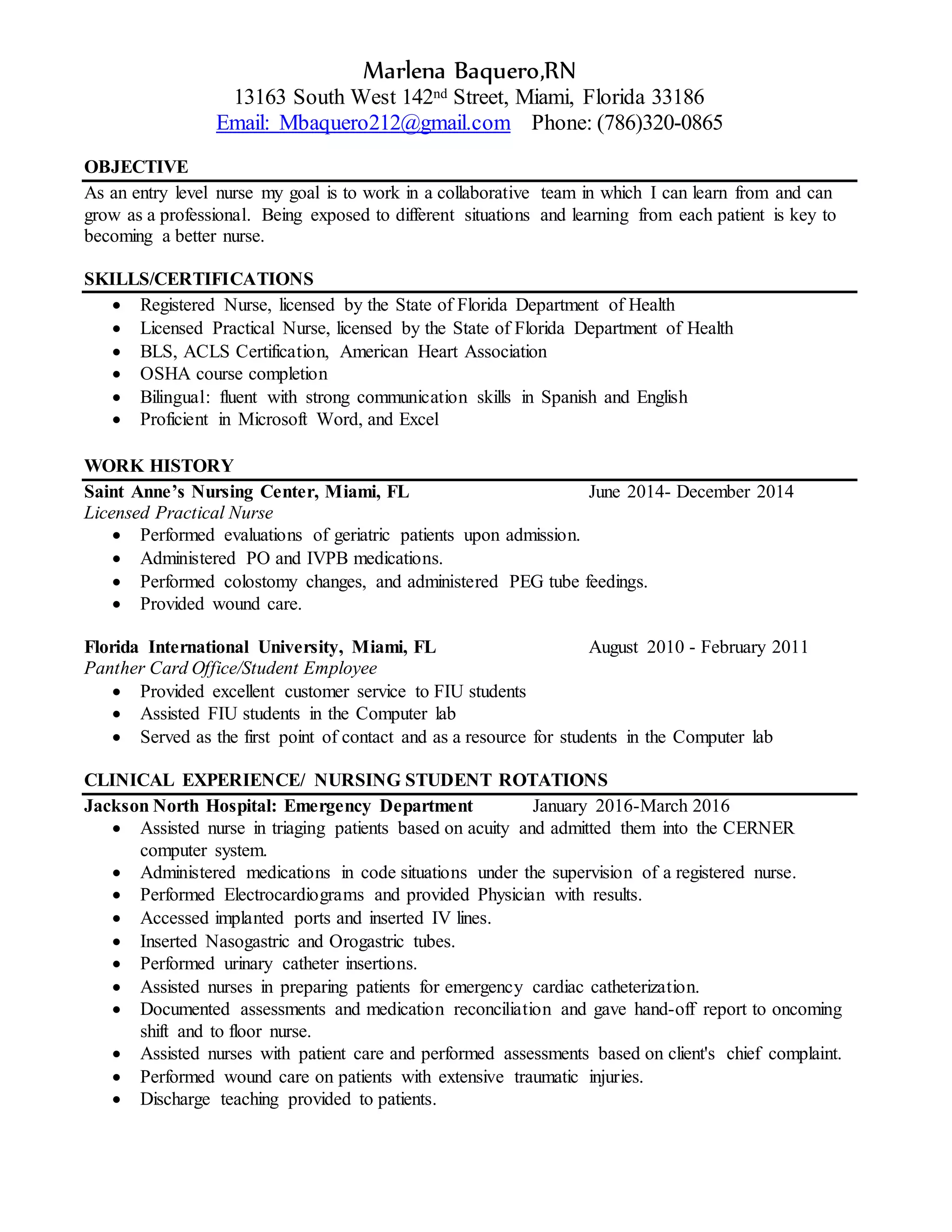 RN RESUME FINAL VERSION | PDF