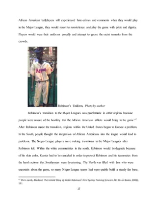 The Negro Leagues Breaking the Barriers | PDF