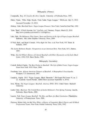 The Negro Leagues Breaking the Barriers | PDF