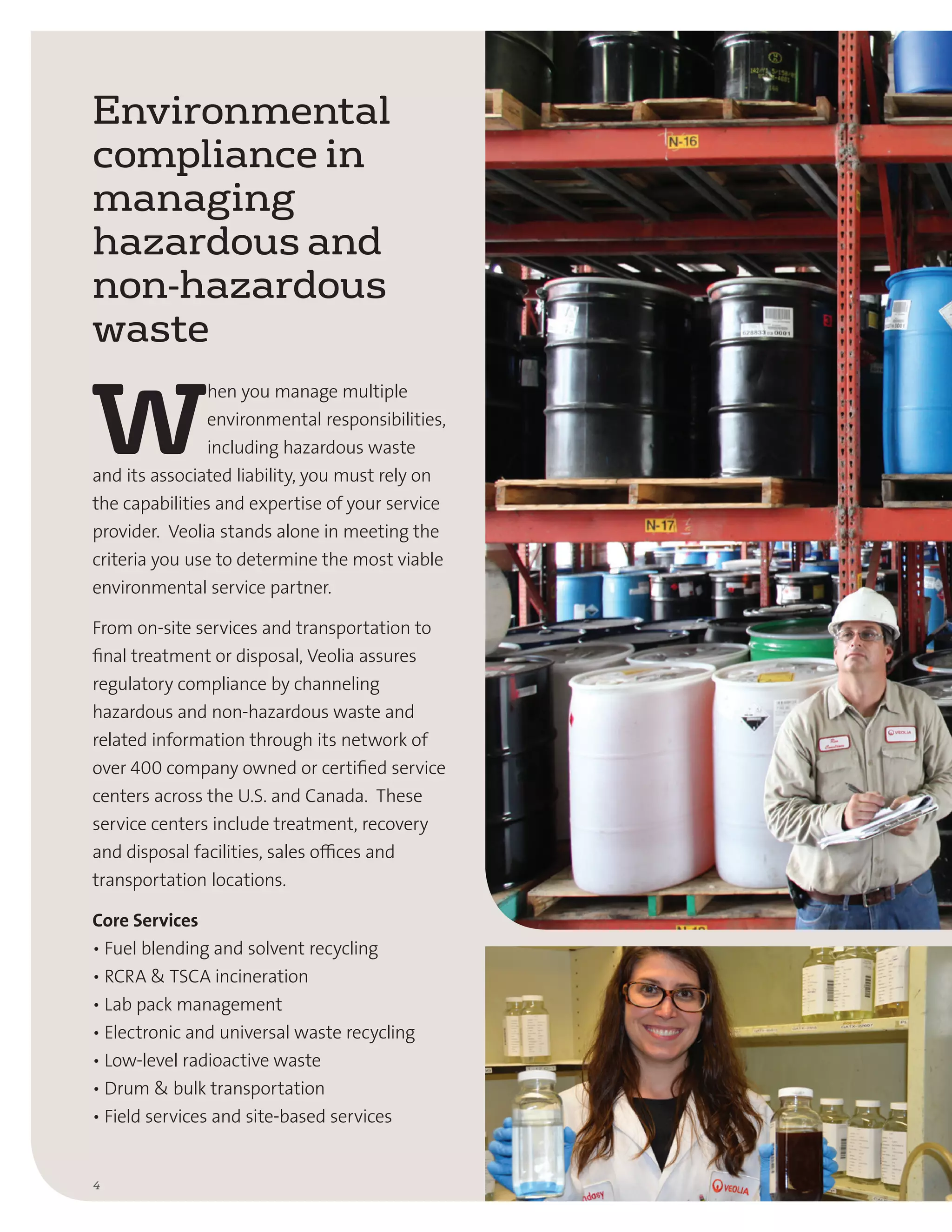 Veolia Industrial Capabilities Brochure | PDF