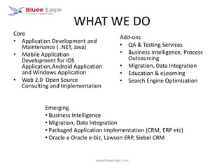 Bluee Eagle Software Solutions | PPT