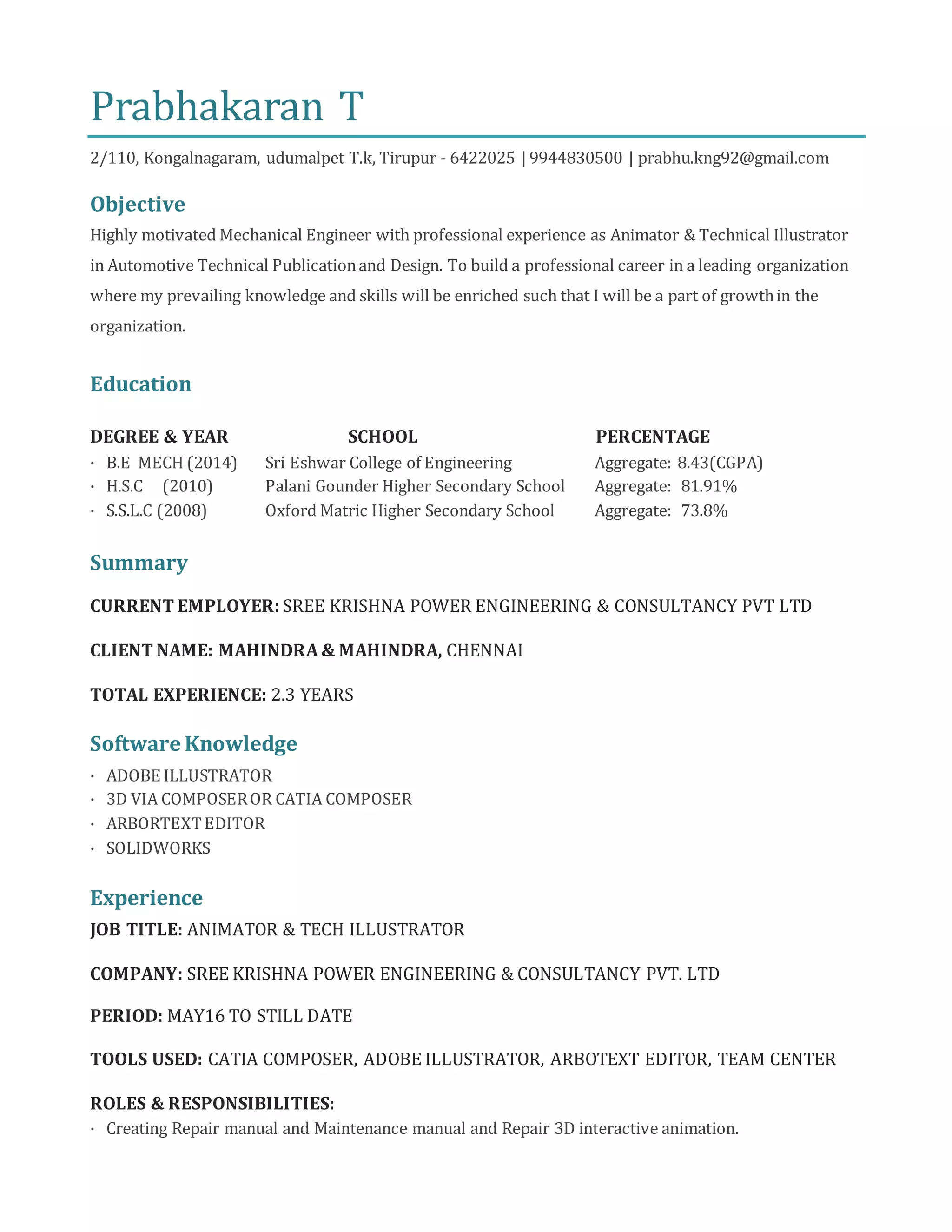 Prabhakaran T | DOCX