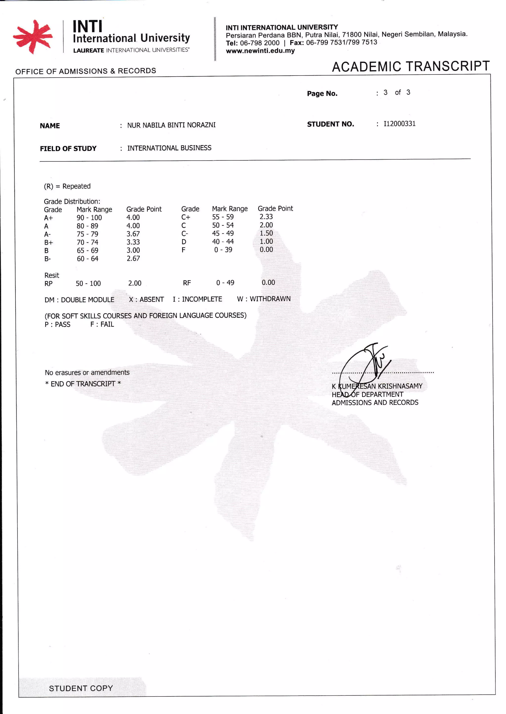 certificates and transcripts | PDF