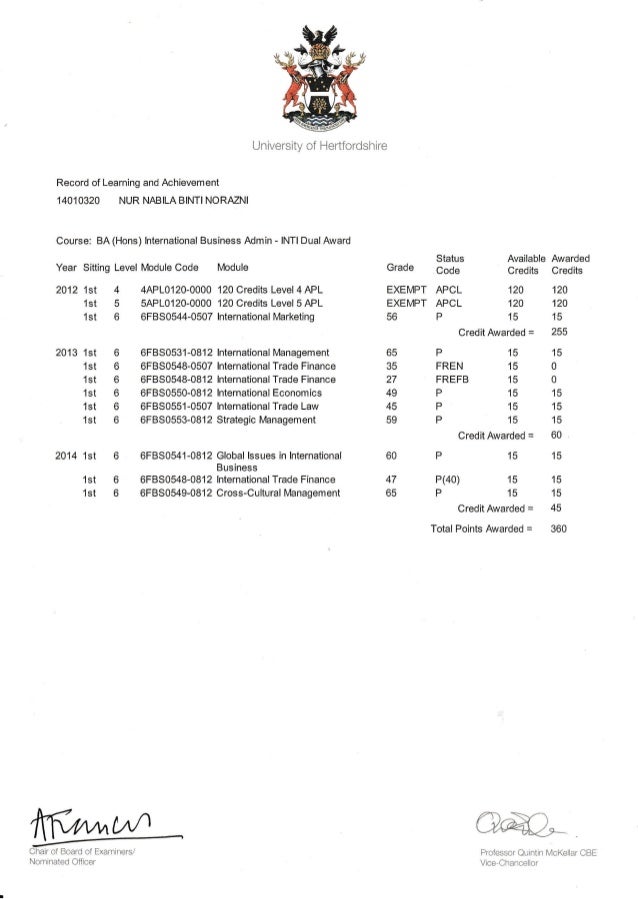 certificates and transcripts