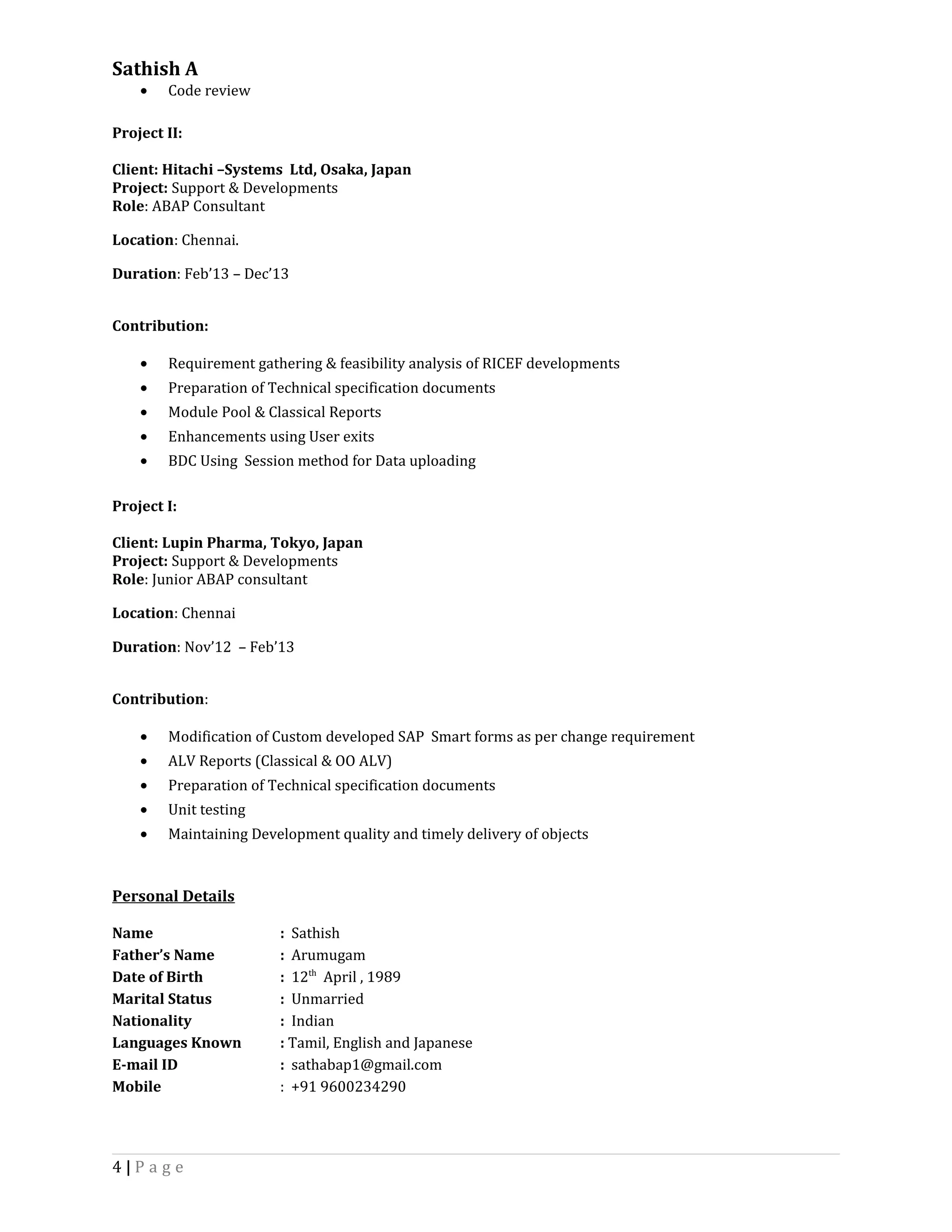Resume (4) | DOC | Computer Software and Applications | Computing
