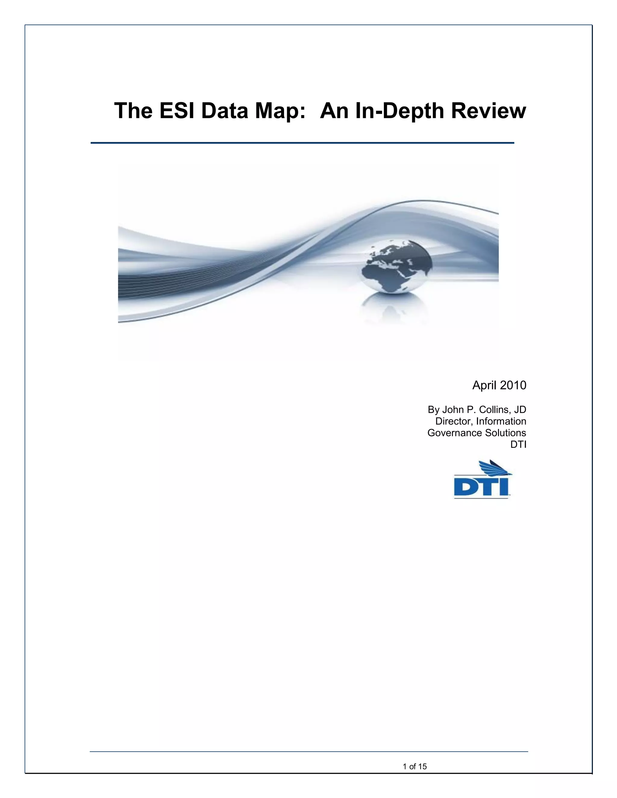 The ESI Data Map, An In-Depth Review | PDF