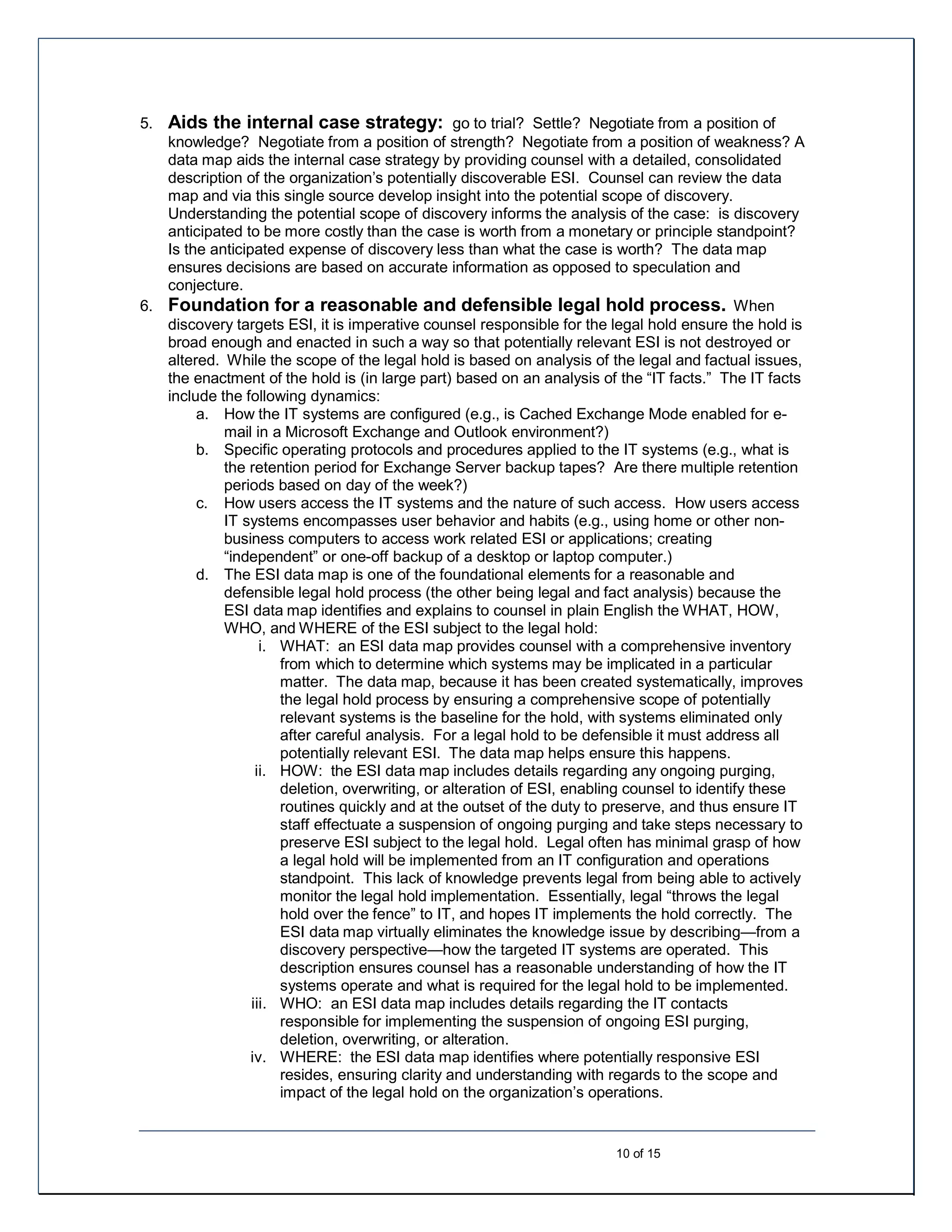 The ESI Data Map, An In-Depth Review | PDF