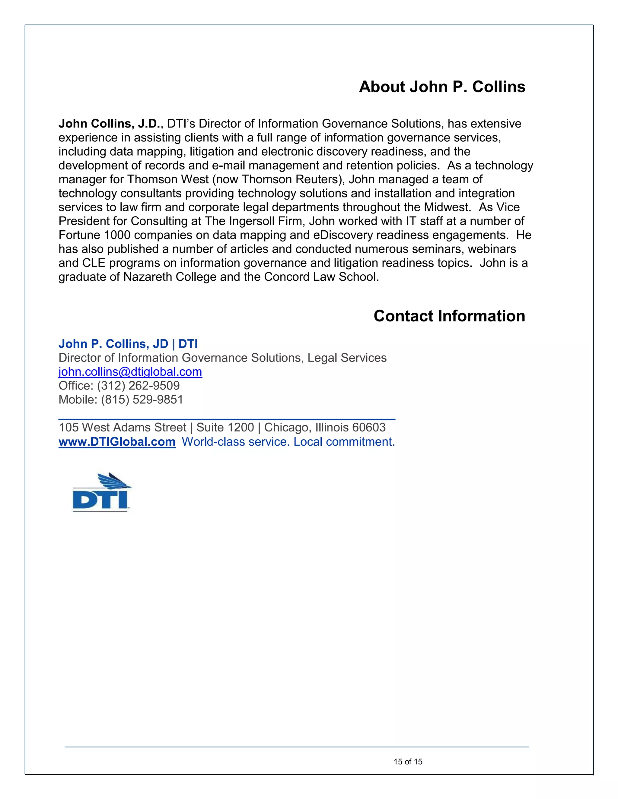 The ESI Data Map, An In-Depth Review | PDF