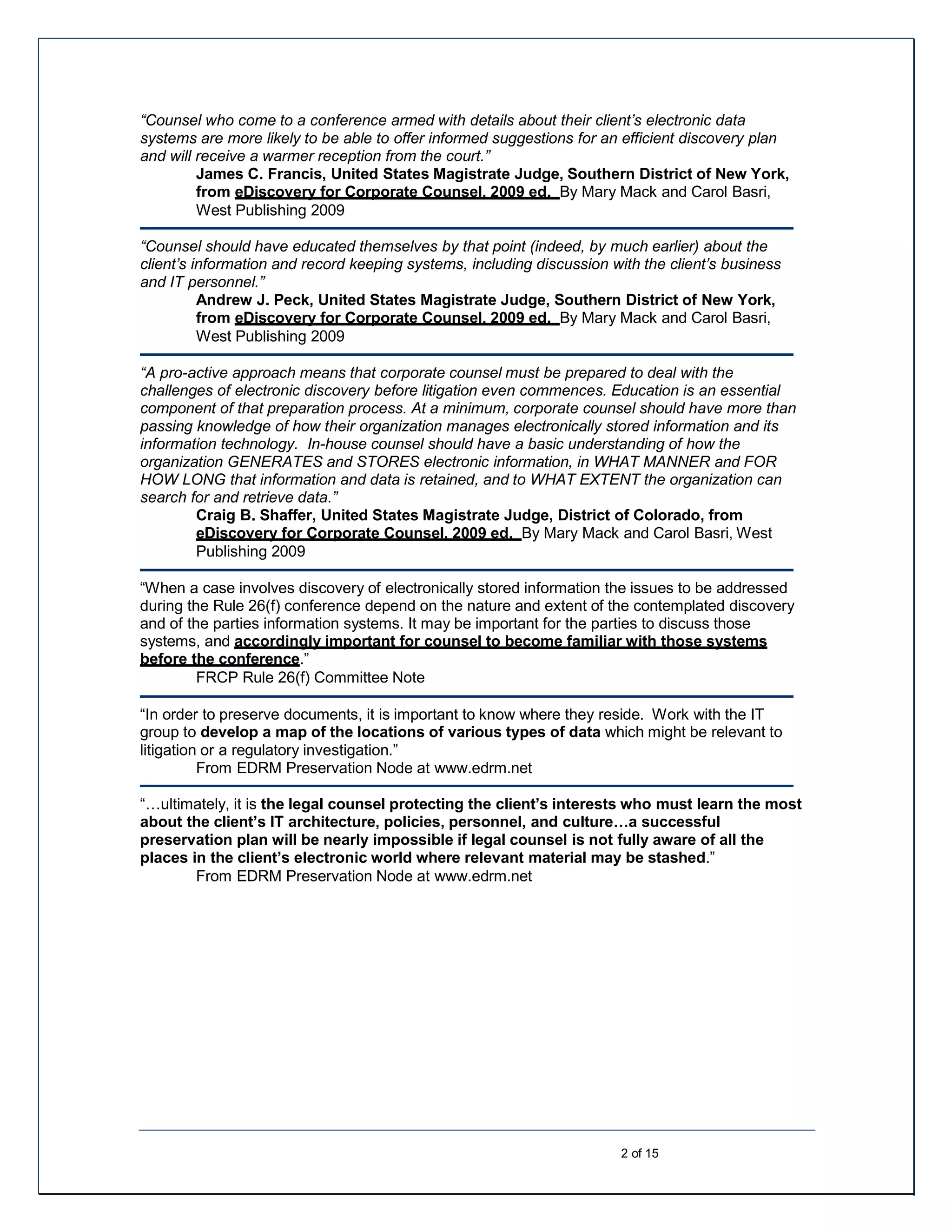 The ESI Data Map, An In-Depth Review | PDF