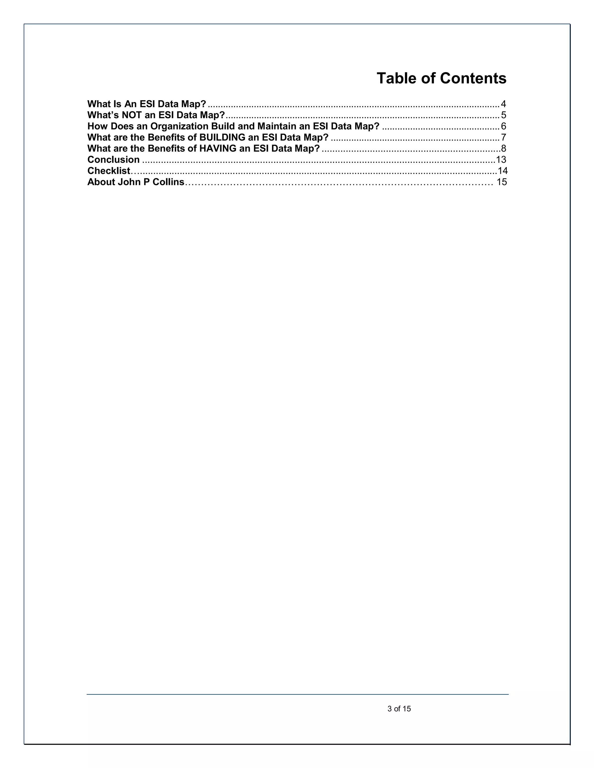 The ESI Data Map, An In-Depth Review | PDF