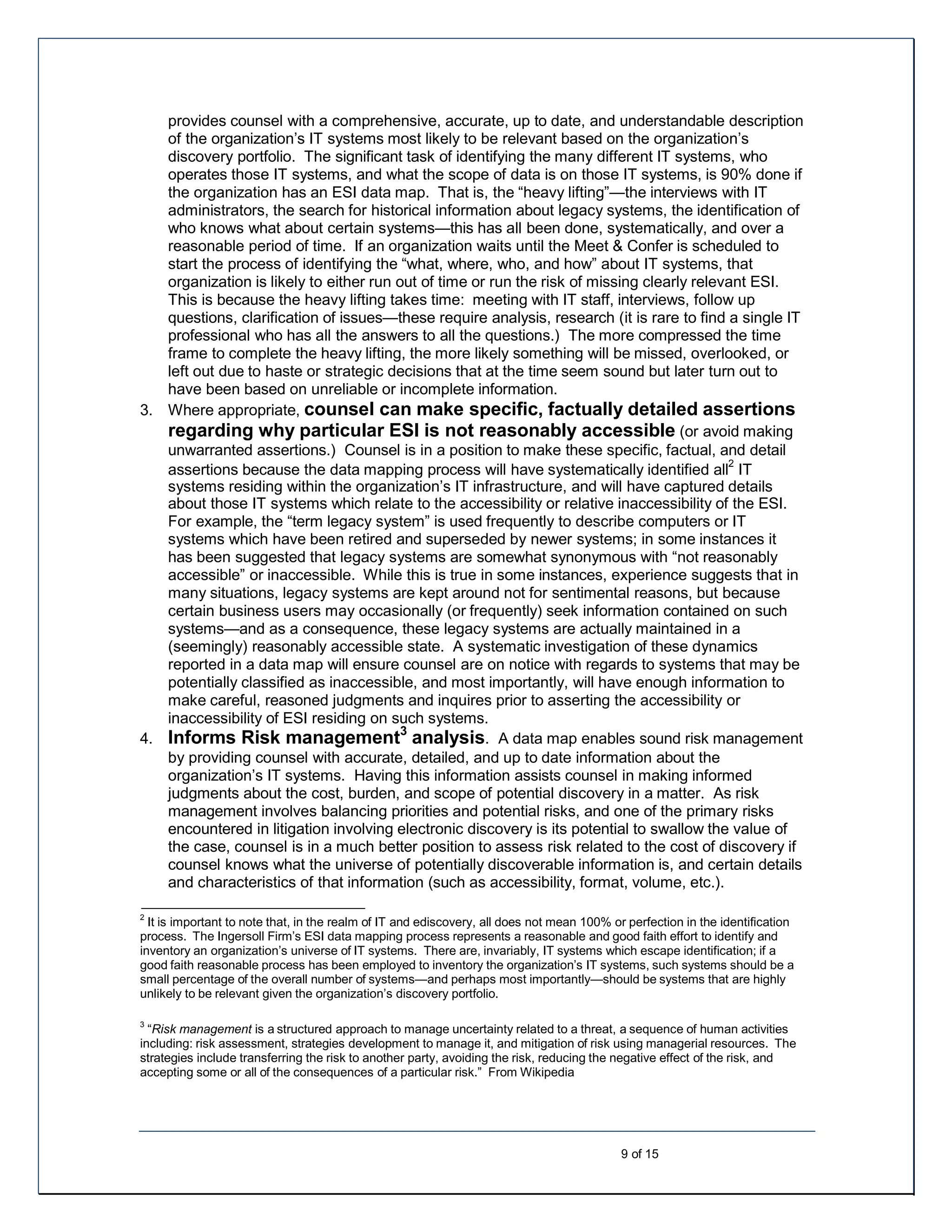 The ESI Data Map, An In-Depth Review | PDF