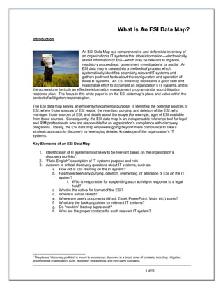 The ESI Data Map, An In-Depth Review | PDF