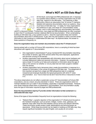 The ESI Data Map, An In-Depth Review | PDF