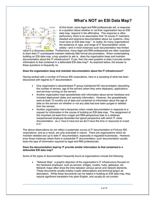 The ESI Data Map, An In-Depth Review | PDF