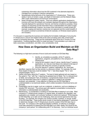 The ESI Data Map, An In-Depth Review | PDF