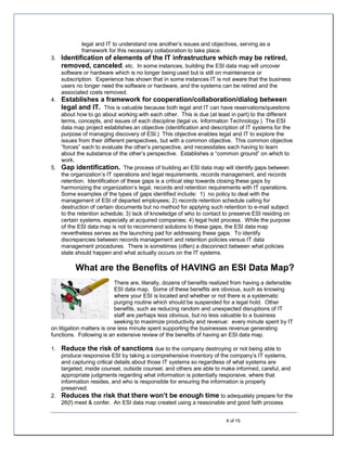 The ESI Data Map, An In-Depth Review | PDF