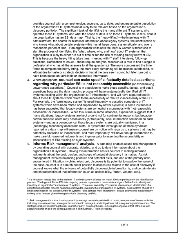 The ESI Data Map, An In-Depth Review | PDF