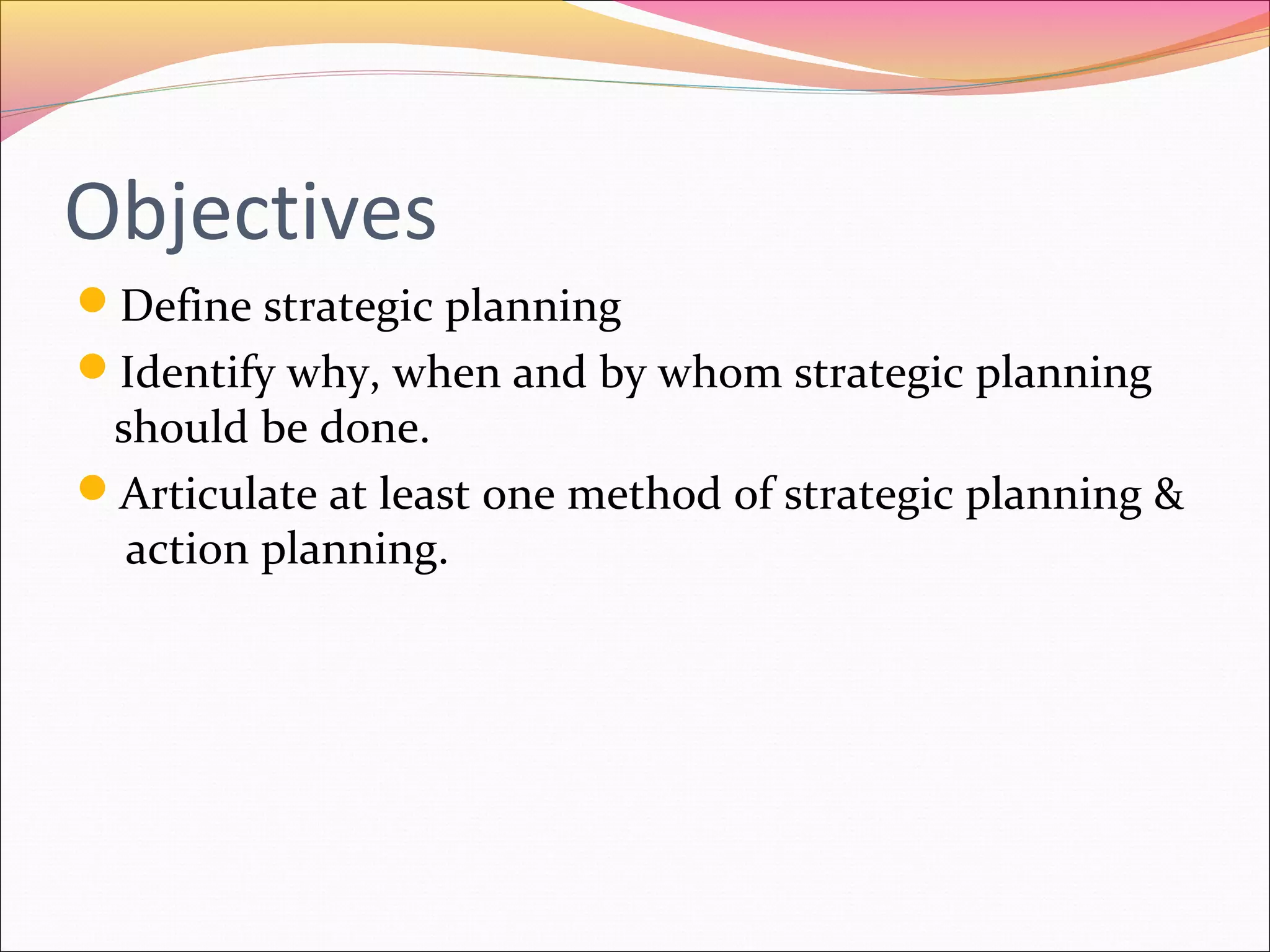 Strategic planning | PPT