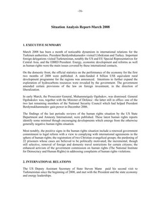 Situation_Analysis_Reports_EHT_April_May_2008 | DOC | Currencies | Economy