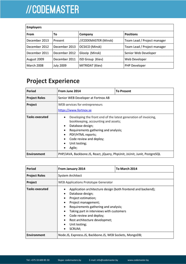 CV_CodeMaster_Artem_Ponomarenko | PDF
