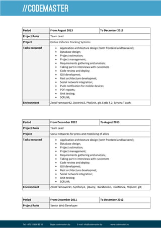 CV_CodeMaster_Artem_Ponomarenko | PDF