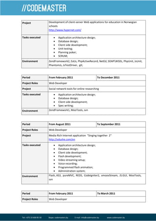 CV_CodeMaster_Artem_Ponomarenko | PDF