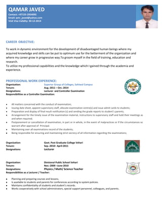 Qamar E | PDF | Education