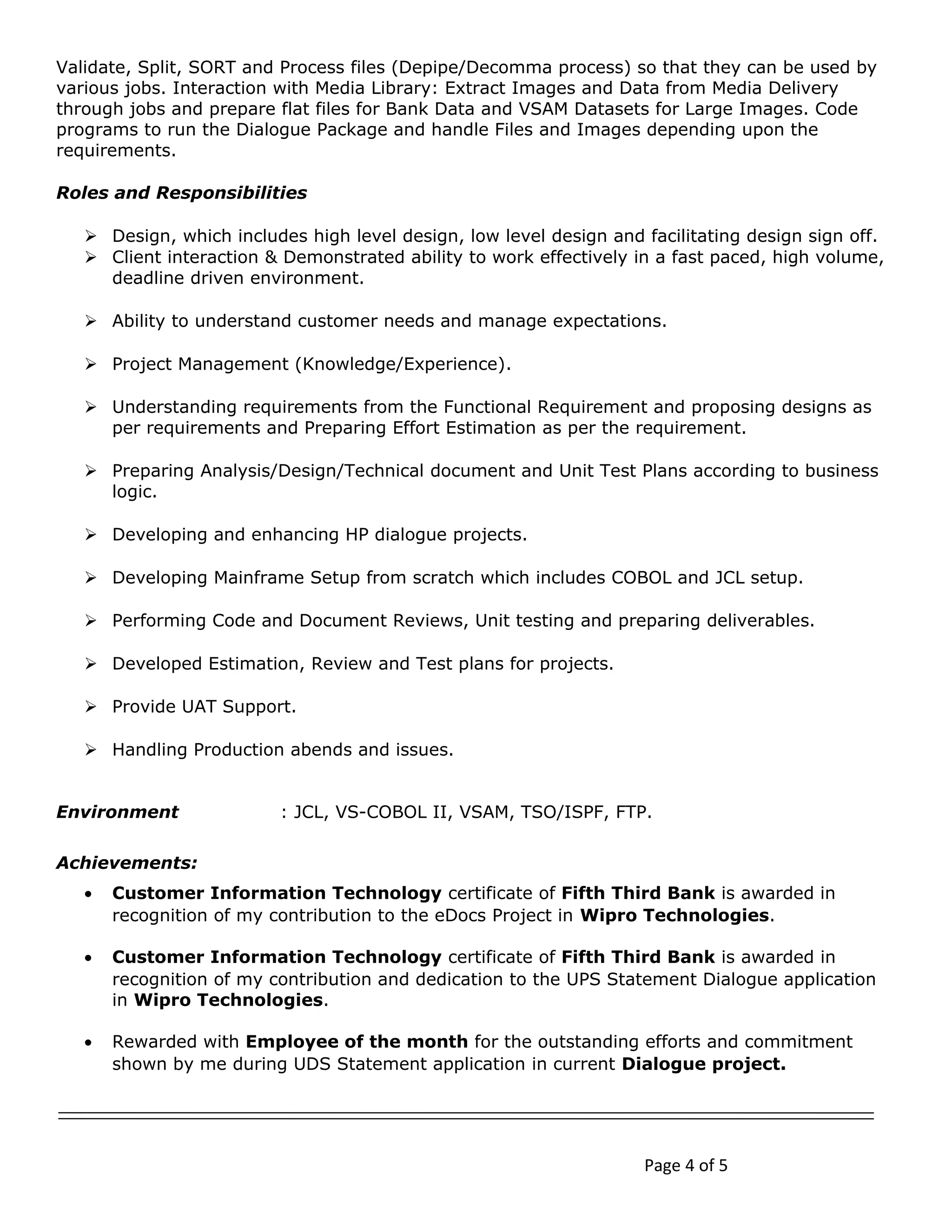 Zubeda Singh_4 Years_Exp_Mainframe_Developer | DOC