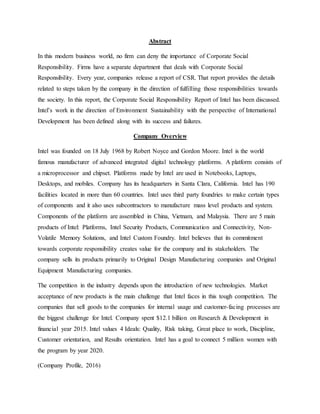Intel CSR Analysis | PDF
