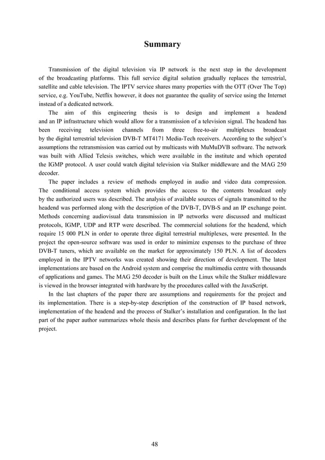 Piotr Madej - Engineering Thesis Summary | PDF