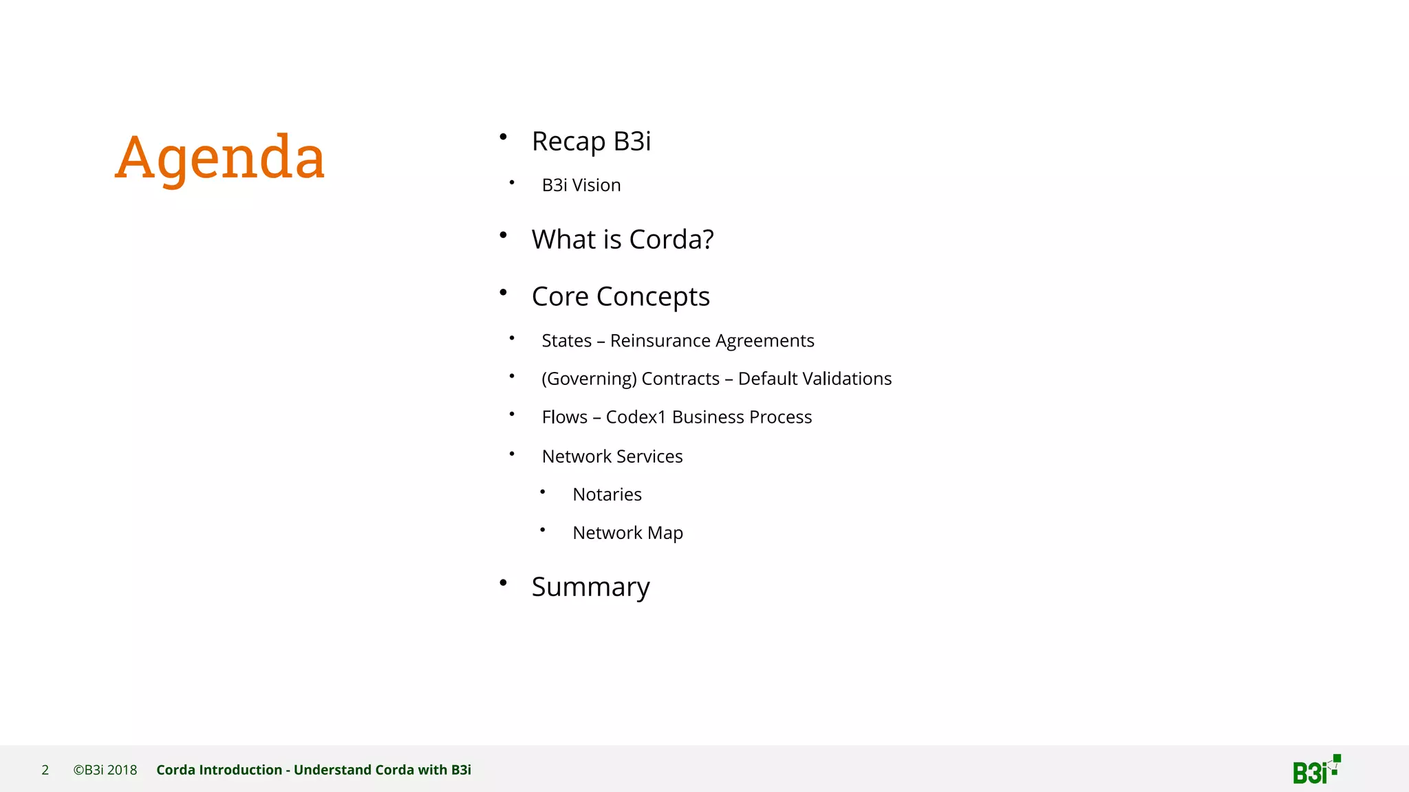 B3i Community Conference Masterclass - Technical 'Intro to Corda' (2018 ...