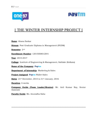 PAYTM PROJECT | PDF