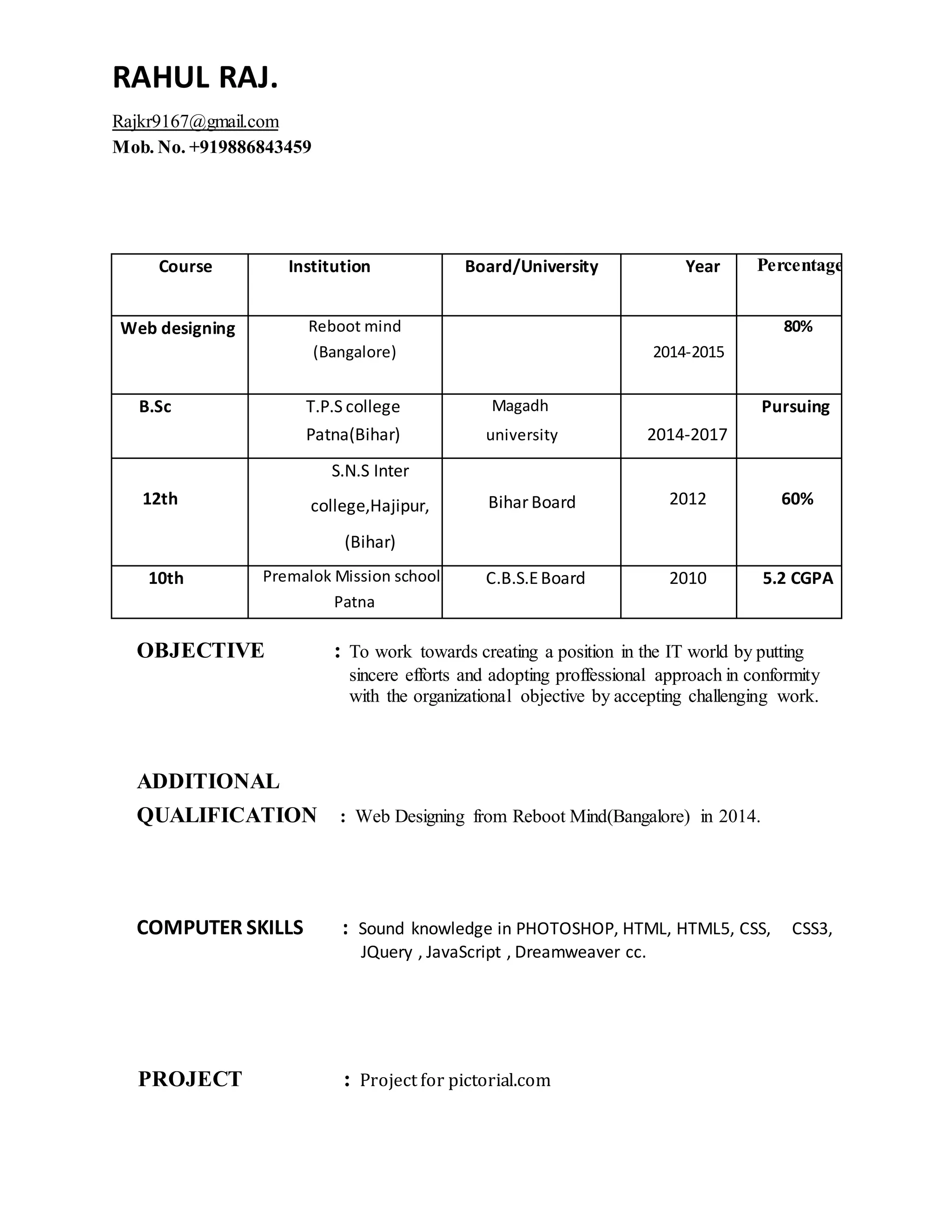 raj.resume | PDF